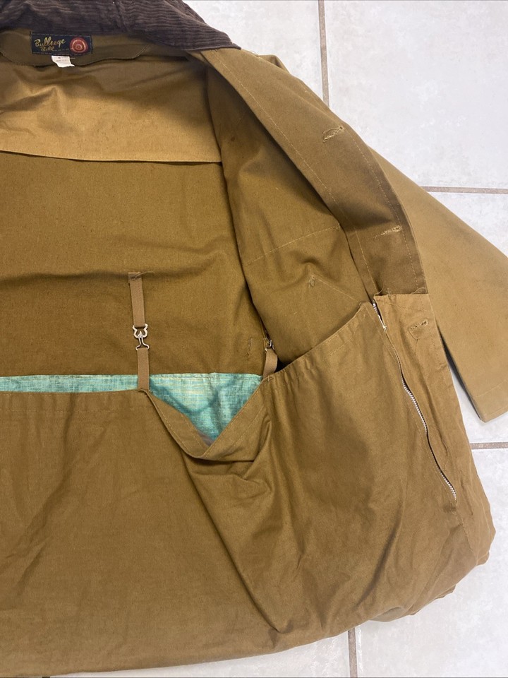 VTG 60s 70s Bullseye Bill Jacket Mens SMALL Brown Canvas Water ...