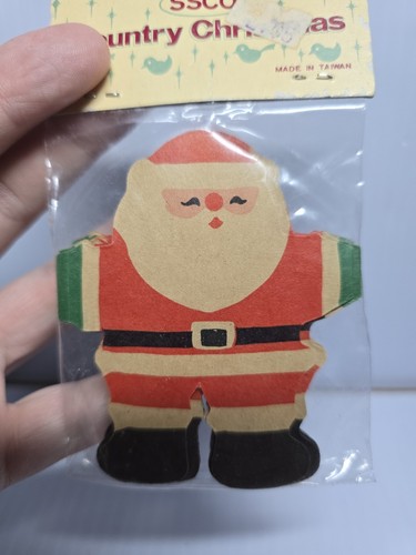 Christmas Garland VTG Paper Santa Claus Paper Chain Holiday Decore ...