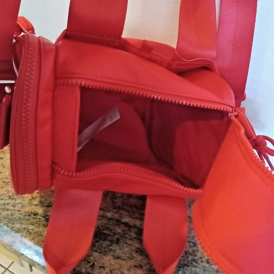 New with Tags Fabletics Red Vegan Leather Mini Crossbody/Satchel Bag | eBay