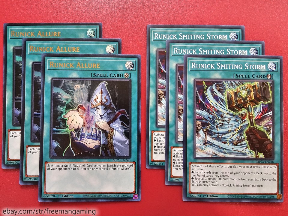 Yugioh Runick Stun Deck 55 Cards Fountain Tip Hugin Destruction ...