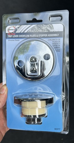 Chrome Tub Drain Set , Trip Lever Overflow Plate & Stopper Assembly by ...