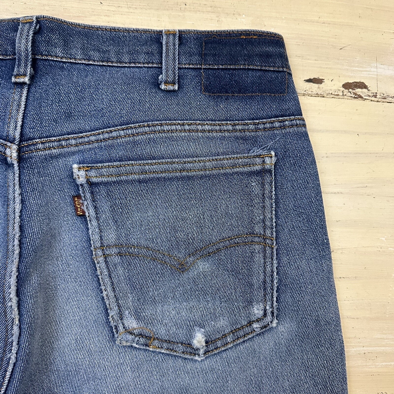 LEVIS 509 - Vtg 70s Faded Distressed Workwear Straigh… - Gem