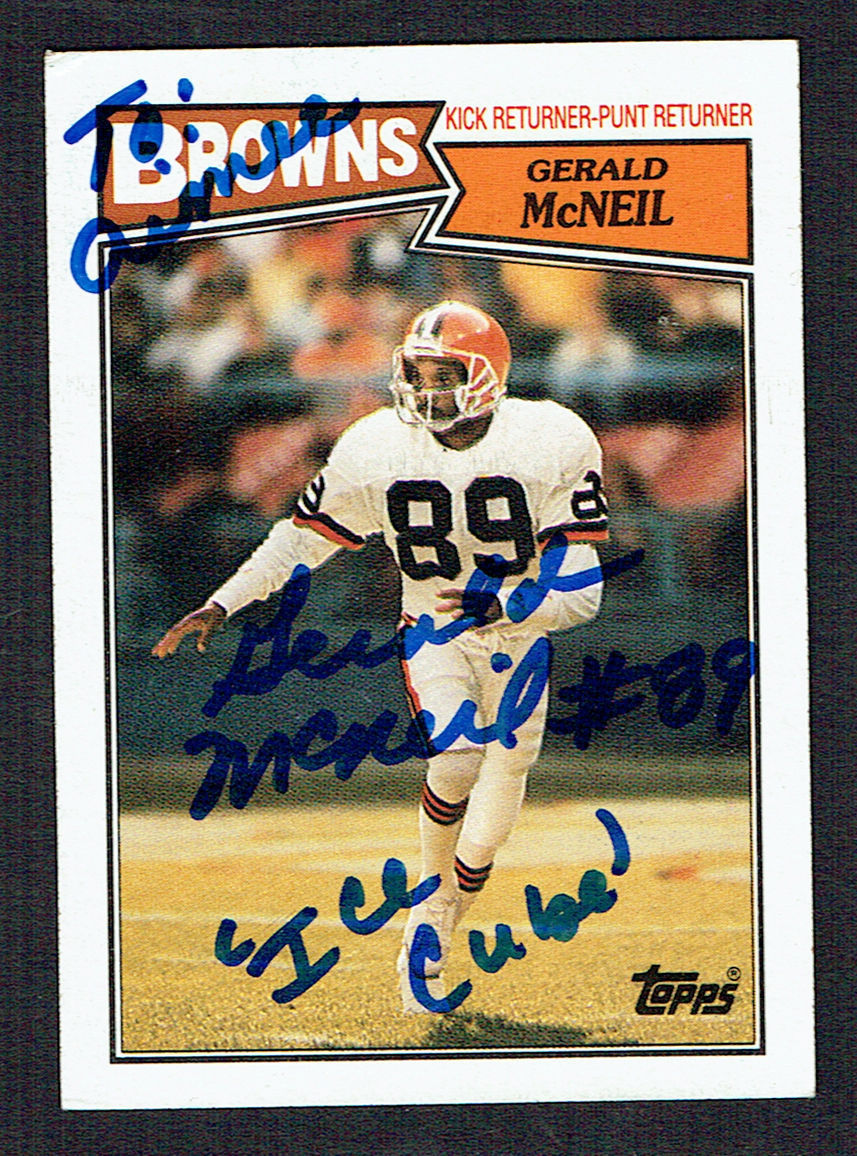Gerald McNeil #94 signed autograph auto 1987 Toops Football Trading ...