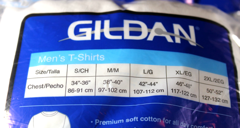 Gildan Men's T- Shirts White Premium Cotton Comfort Tag Free- Medium 5 ...