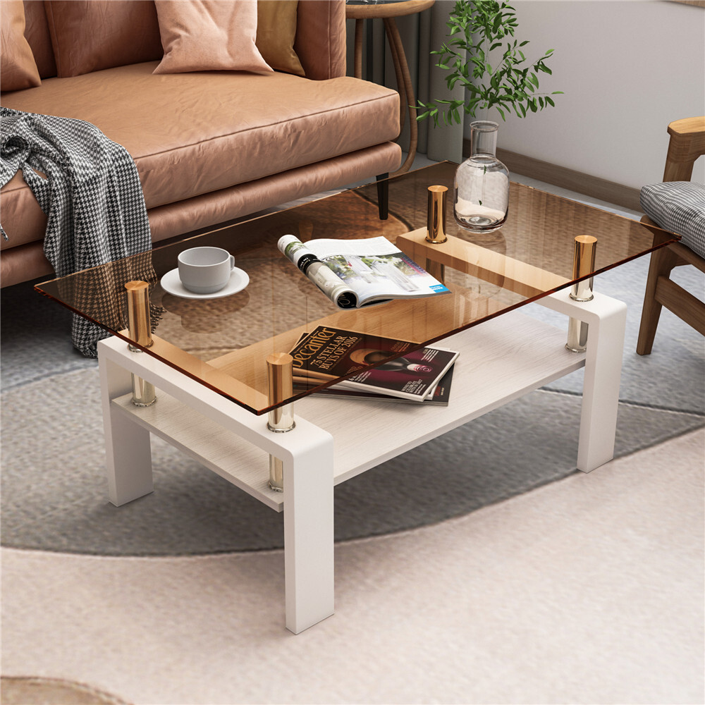 Wooden Center Table Designs With Glass Top Modern Glass Coffee Table