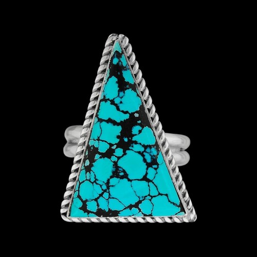 Navajo Turquoise Ring • 925 Sterling Silver • Handmade by Wilbert Gray ...