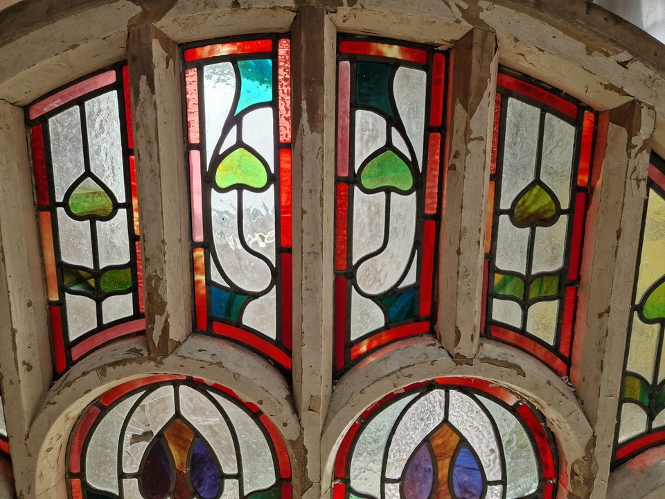 Arched timber window with existing leaded lights Will Refurbish If ...
