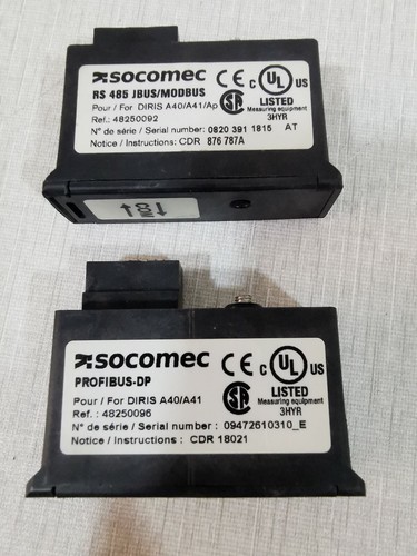 SOCOMEC RS 485 JBUS/MODBUS 48250092 PROFIBUS-DP DIRIS A40/A41 48250096 ...
