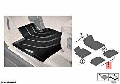 Genuine BMW X6 M F16 X6 28iX 30dX 35i Floor Mats All-Weather Rear ...