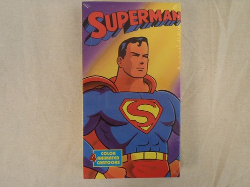 Sealed VHS Superman -4 Episodes - 1993 Classic Superhero Cartoon 4 Kids ...