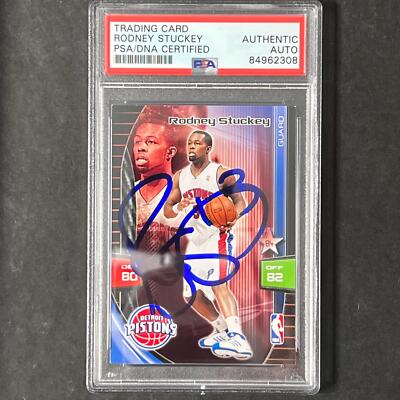2009 Panini Rodney Stuckey Signed Card AUTO PSA Slabbed Pistons | eBay