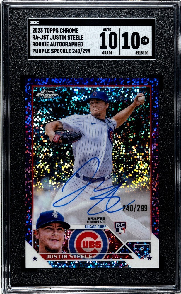 2023 Topps Chrome - Rookie Autographs Refractor #RA-JST Justin Steele ...