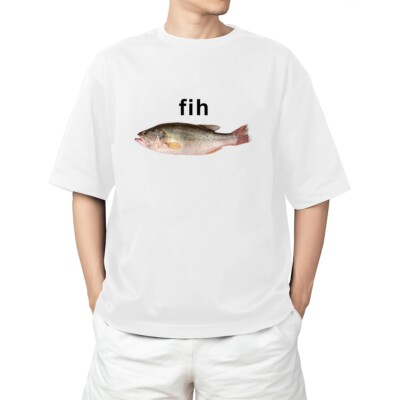 “Fih” Funny Misspelled Fish Meme, Simple Humor Adult S-4XL T-Shirt | eBay