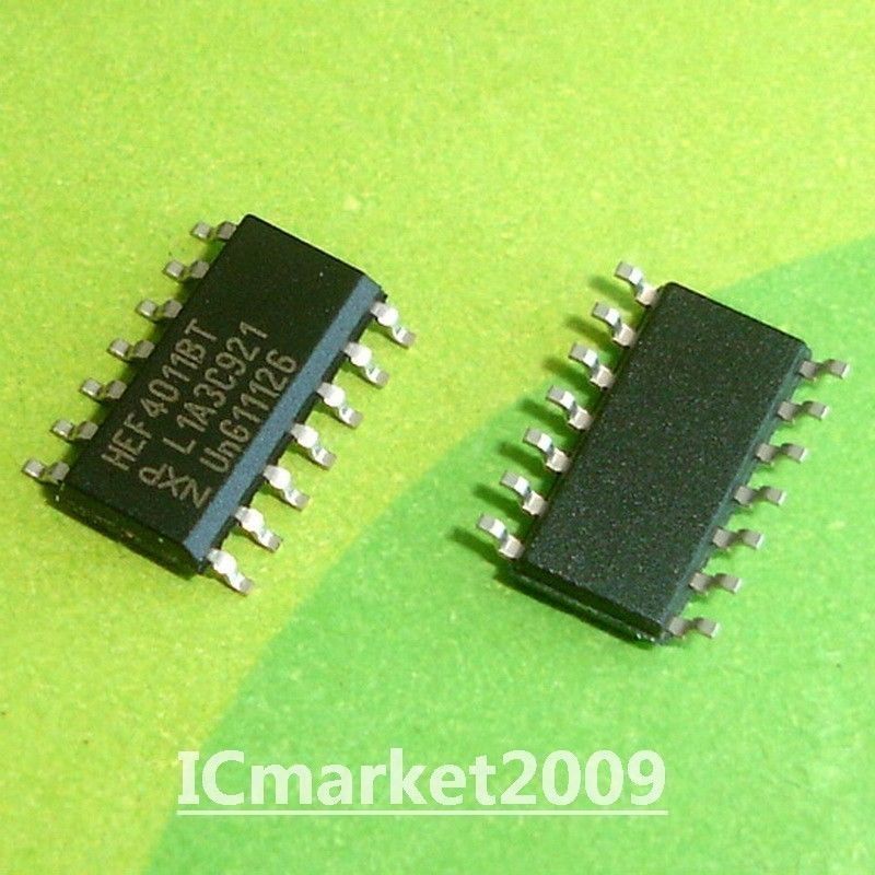 100 PCS HEF4011BT SOP-14 HEF4011 4011 SMD Quadruple 2-input NAND Gate ...
