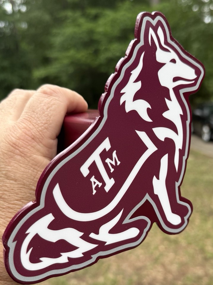 Texas A&M Aggies Full Metal Reveille Mascot Logo Hitch Cover | eBay