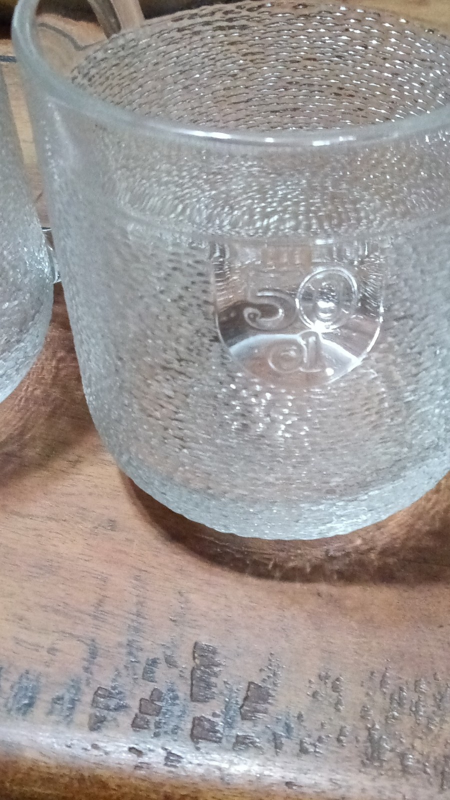 Vintage iittali Kourvi Textured beer Mugs Set 50 cl With Handle, (set of 4)