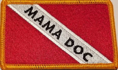 SCUBA MAMA DOC Flag Patch With Hook Adhesive Fastener Tactical Morale ...