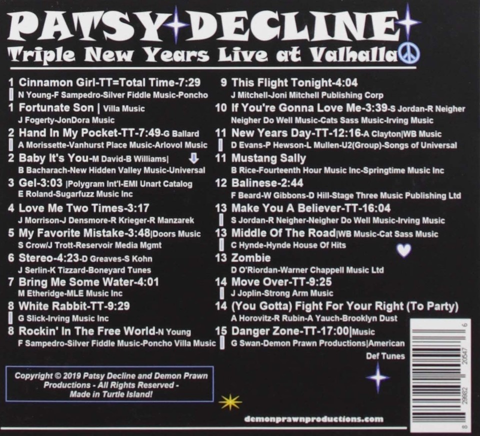 PATSY DECLINE – Triple New Years – Live at Valhalla 2CD 2019 DPP SEALED ...