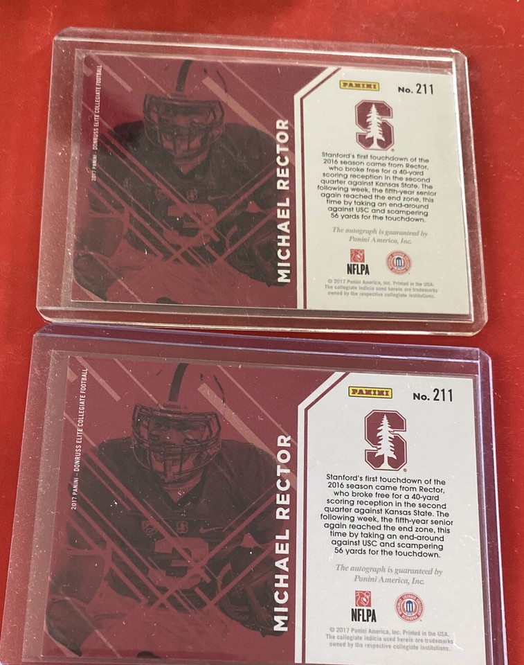 Michael Rector 2017 Donruss Elite Collegiate Auto /49 +Base Auto ...