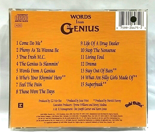 (CD) The Genius – Words From The Genius, US OG Press, 9 26475-2, Album ...
