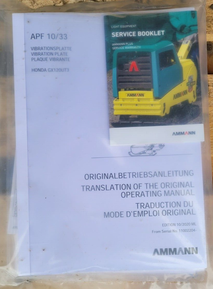 Ammann APF1033 Petrol Wacker Plate Compactor Spares or Repair for sale ...