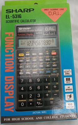 Sharp Advanced DAL Black Handheld With Case Scientific Calculator EL ...