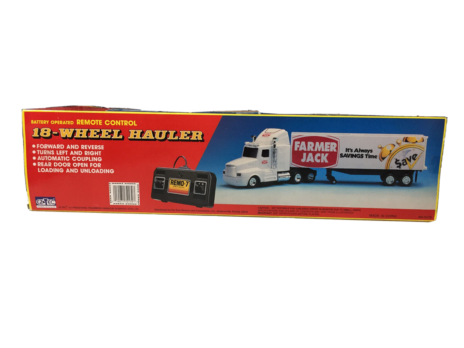 Remote Control 18 Wheeler Publix Hauler Truck Full Function Rear Door ...