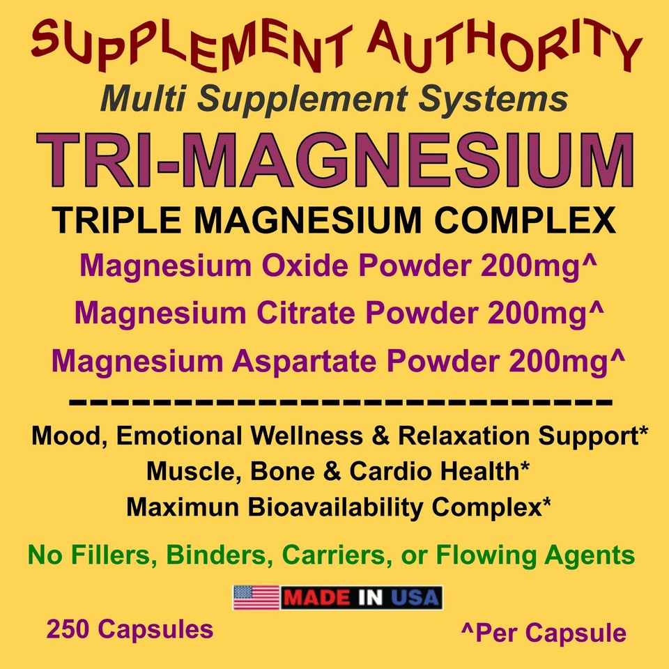 TRI-MAGNESIUM ~ Triple Magnesium Complex Magnesium Oxide Citrate ...