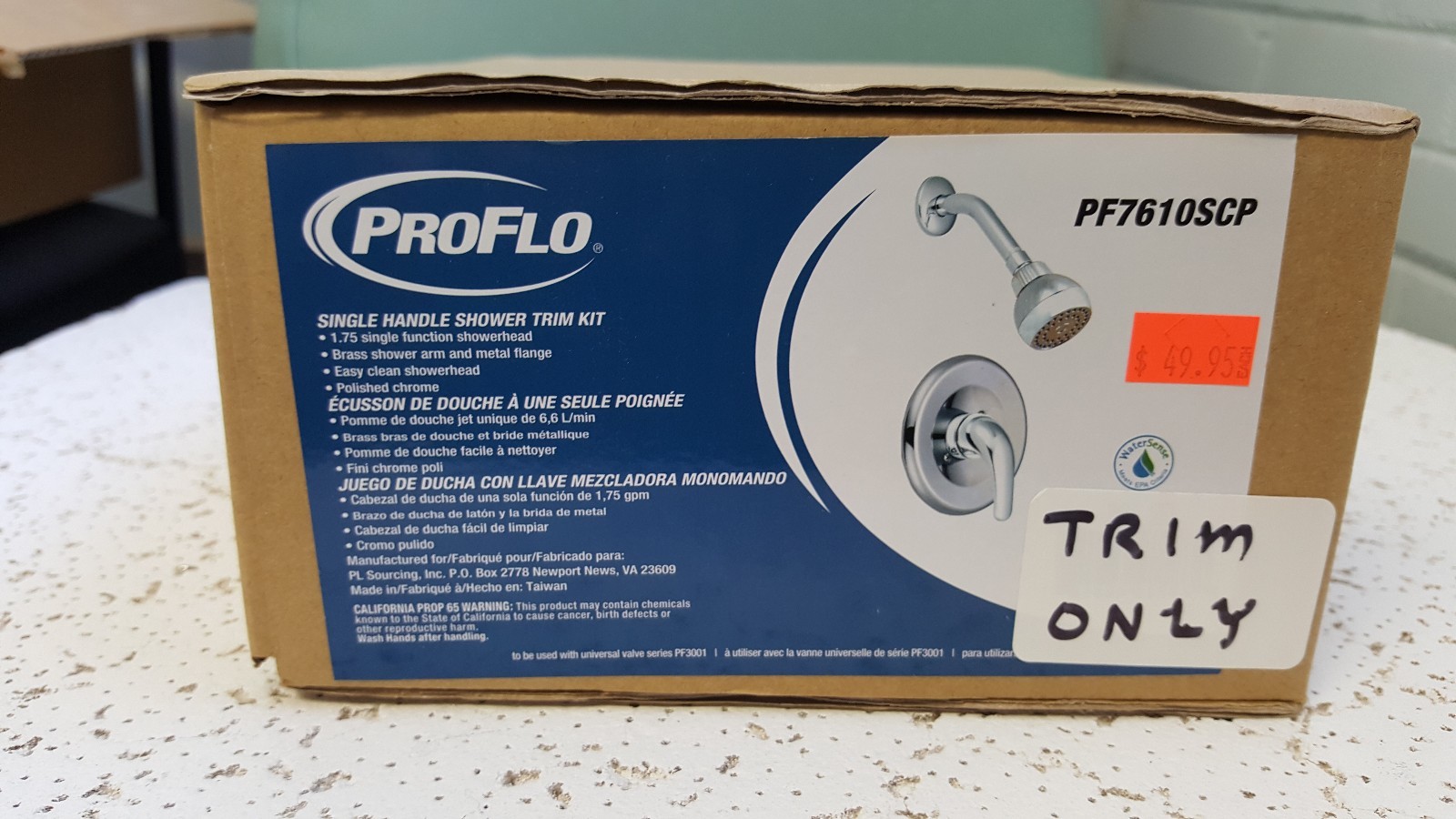 PROFLO SINGLE HANDLE SHOWER TRIM KIT PF7610SCP | eBay