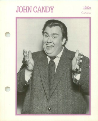 John Candy Movie Star Encyclopedia Laminated 7"x 5.75" 2 Sided Info ...