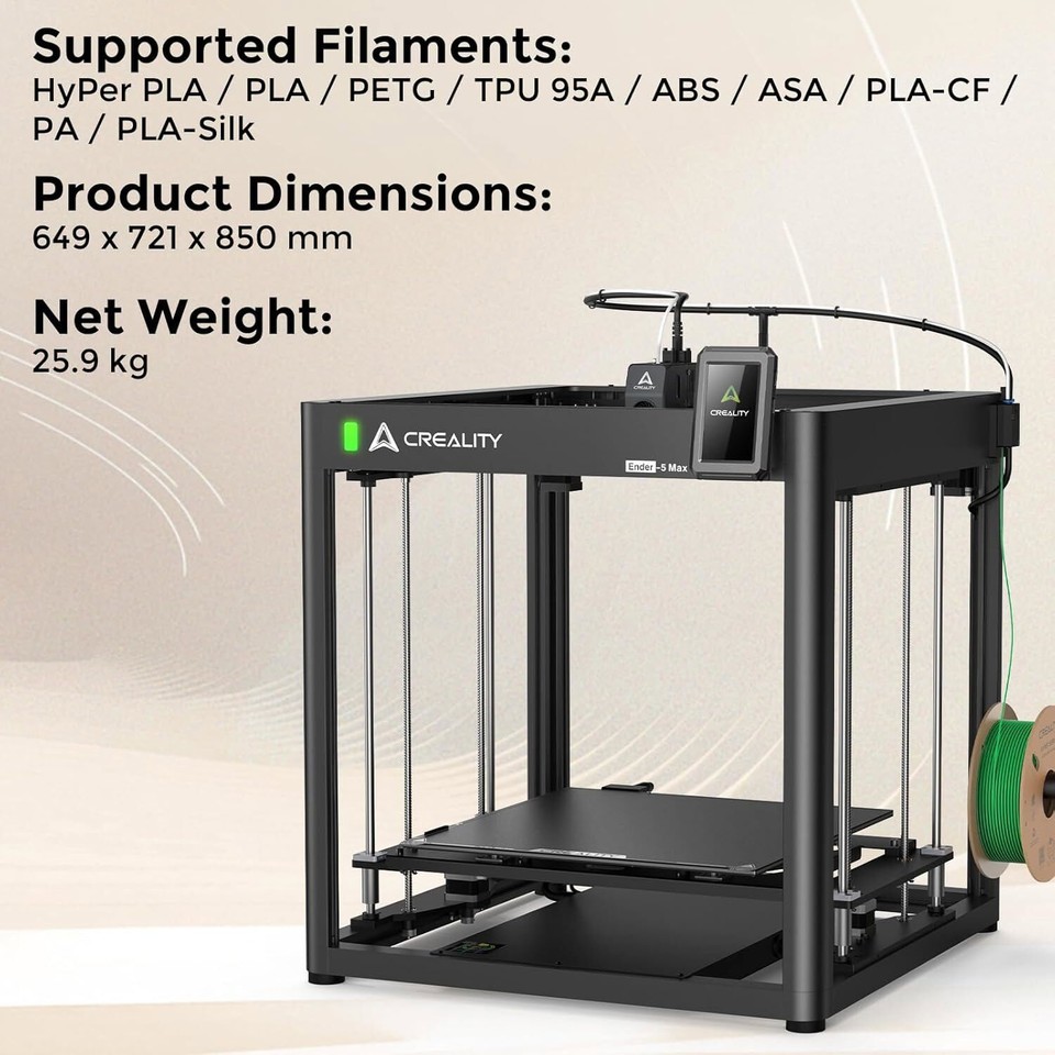 Creality Ender-5 Max 3D Printer 700mm/s Max 36-Point Auto Leveling ...