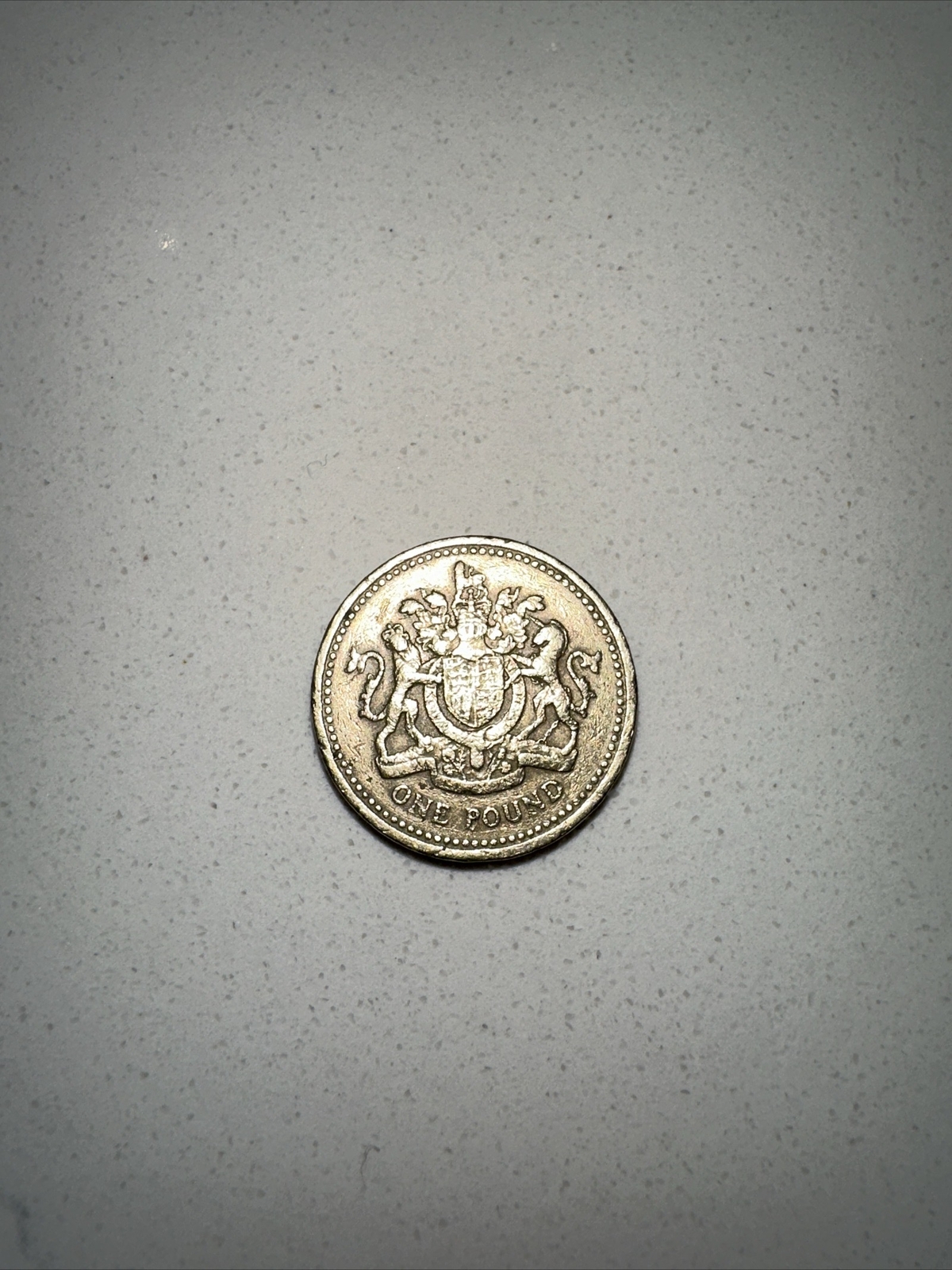 1983 U.K. One Pound Coin - Mint Error -“ Upside Down “ Edge Lettering ...