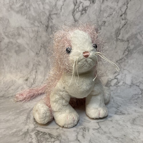 Ganz Webkinz Lil' Kinz pink White Cat Kitten Plush Stuffed Animal Toy ...