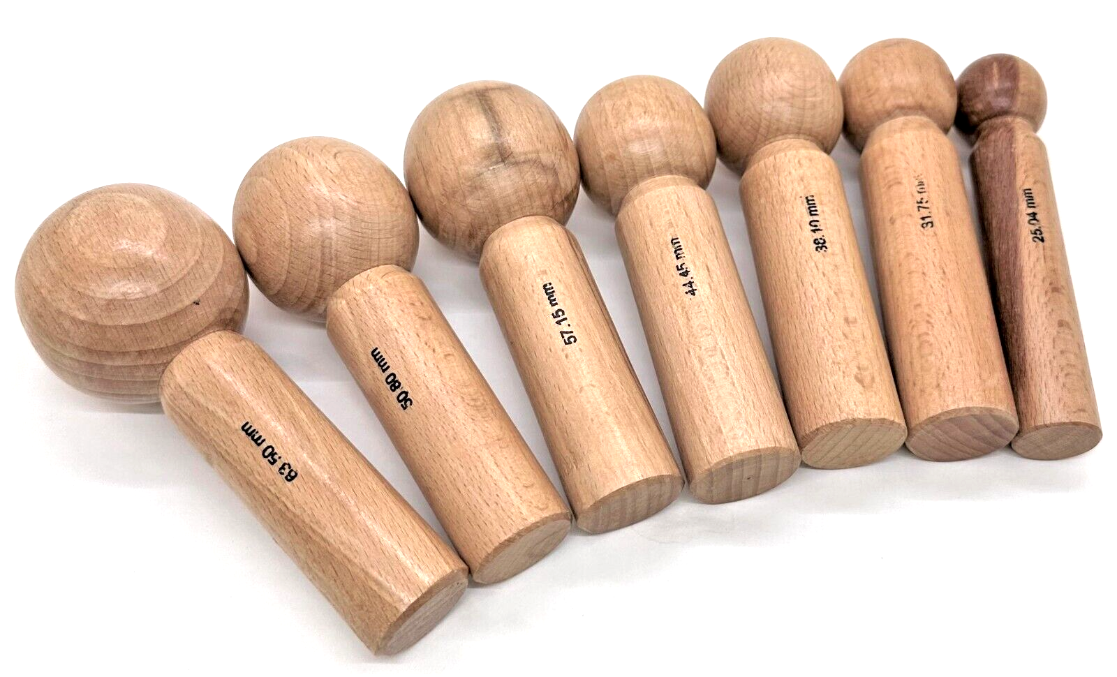 7 Sizes Large Wooden Dapping Block & Punches Set Wood Forming Jewelry ...