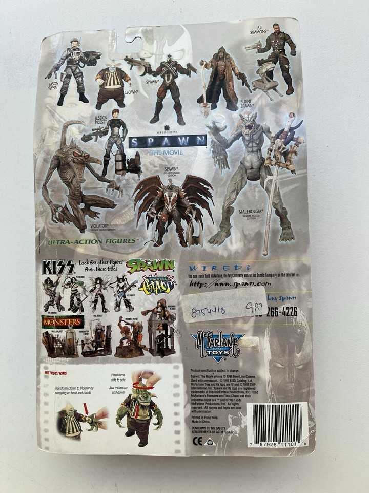Spawn the Movie The Clown Violator Action Figure Snap On McFarlane Toys ...