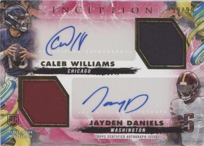 2024 Topps Inception - Dual Rookie Relic Autographs Caleb Williams ...