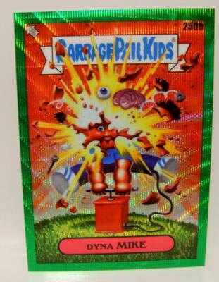 DYNA MIKE 250B #76 /299 GREEN GARBAGE PAIL KIDS TOPPS CHROME 2023 RARE ...
