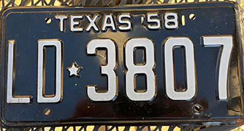 Antique Texas License Plates, Good Shape, Years 58, 68 Sold ...