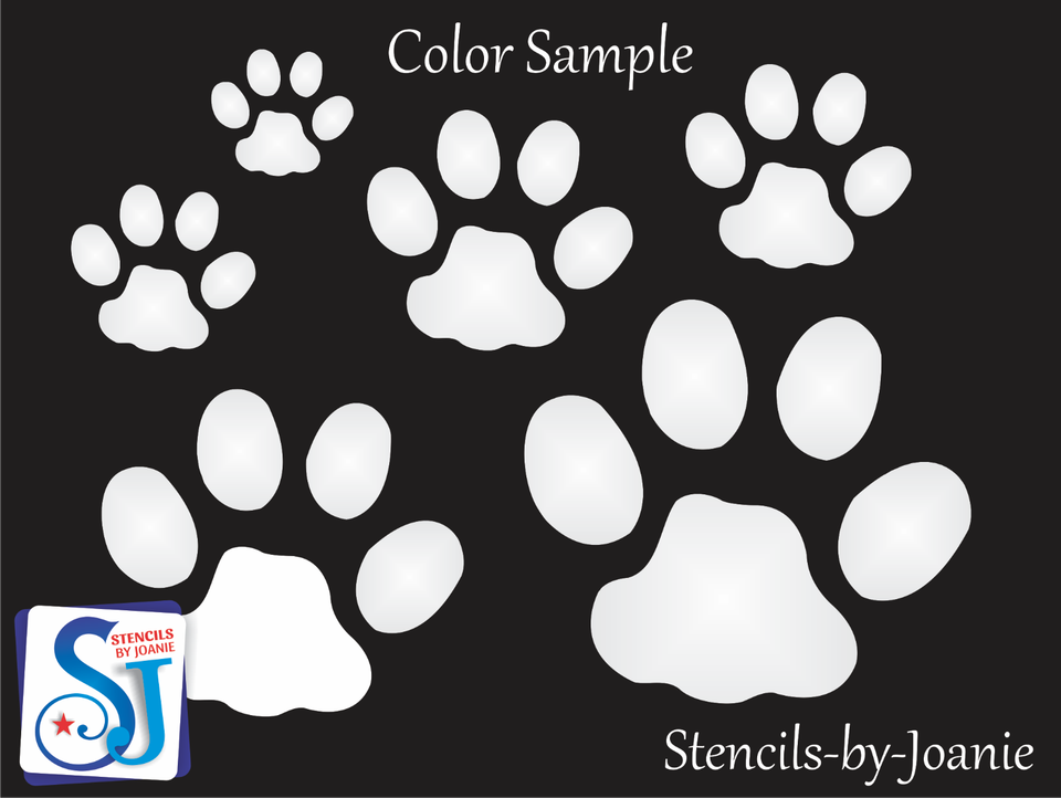 Joanie Stencil Kitty Cat Paw Print Animal Tracks Outdoor Tiger Country ...