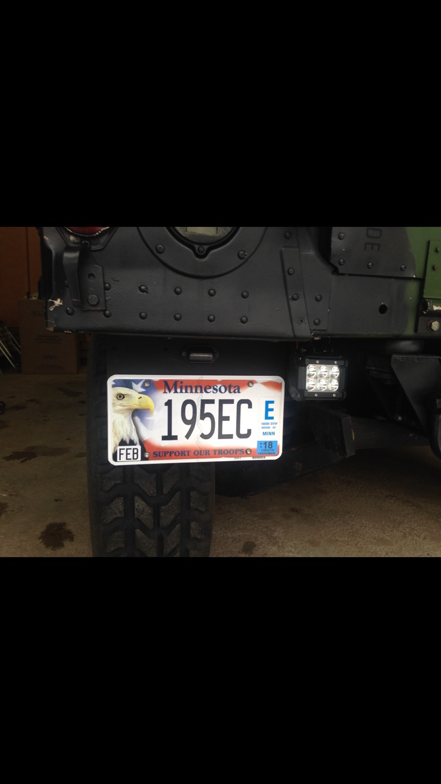 PREMIUM HUMVEE REAR LICENSE PLATE BRACKET FRAME + 3 LIGHTS - Reverse | eBay