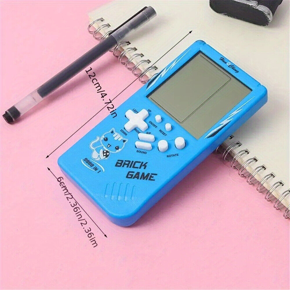 Kids LCD Big Screen Brick Puzzle Game Console Handheld Arcade Classic ...