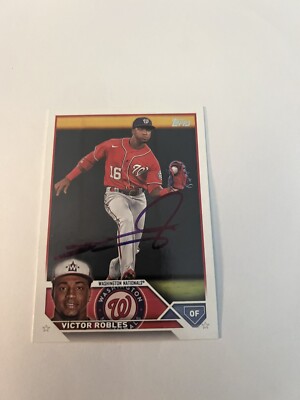 Victor Robles Signed 2023 Topps Series 2 Card Washington Nationals ...