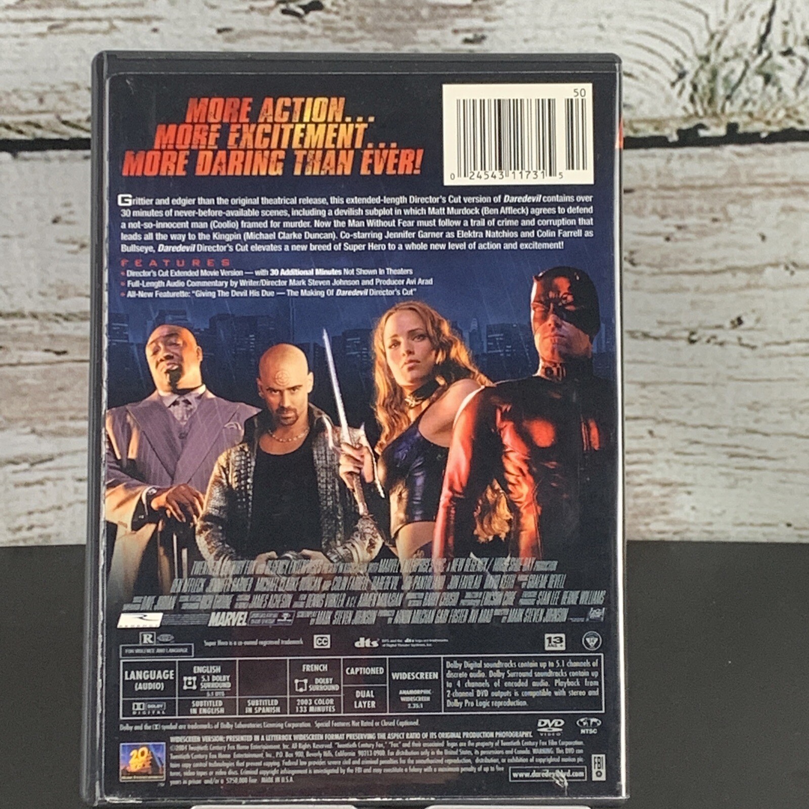 Daredevil (DVD, 2003) W/ Slipcover Ben Affleck, Jennifer Garner, Colin ...