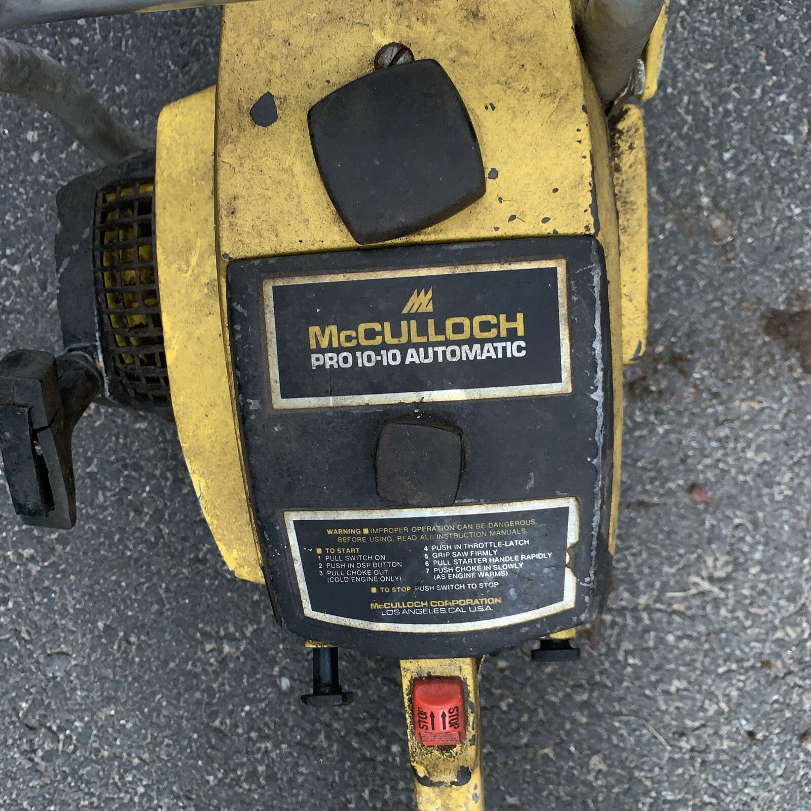 Mcculloch 10-10 Pro Mac With Bar Vintage Parts Only | eBay