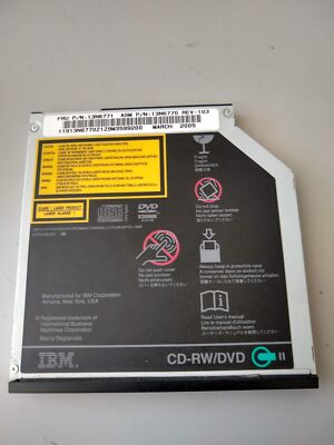 IBM 13N6771 / 13N6770 Thinkpad CD-RW/DVD-ROM Combo II Ultrabay Slim ...