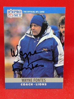 AUTOGRAPH on card: Wayne Fontes 1990 Pro Set #106 | eBay