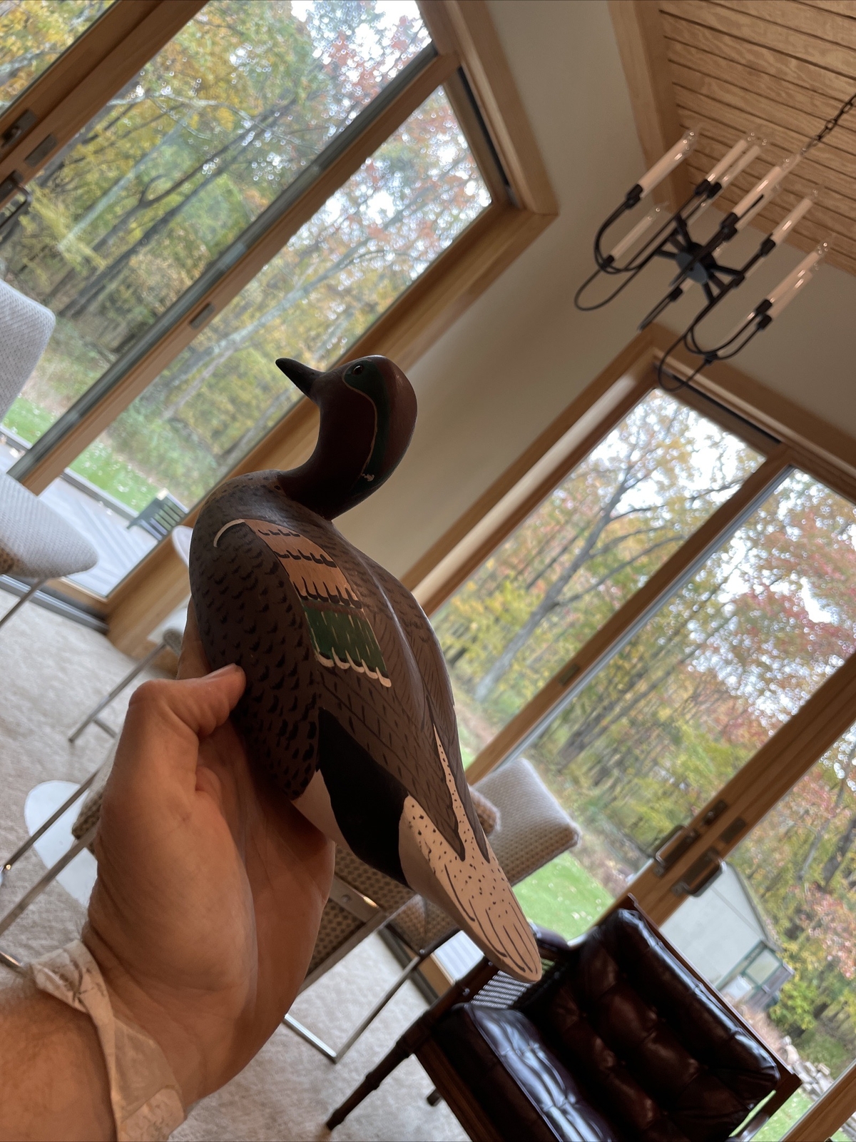 Green Wing Teal Drake wood Duck decoy Nj carved Painted William Keim ...