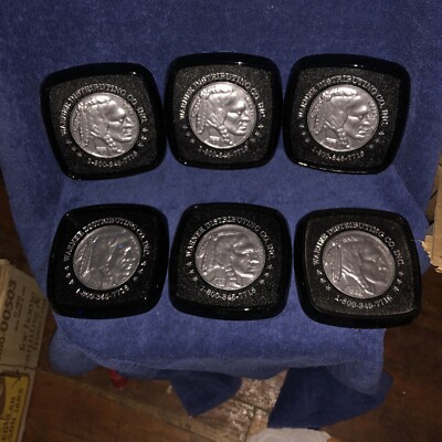 Fun Vtg Coasters American Coins Buffalo Nickel - Warner Distributing Co ...