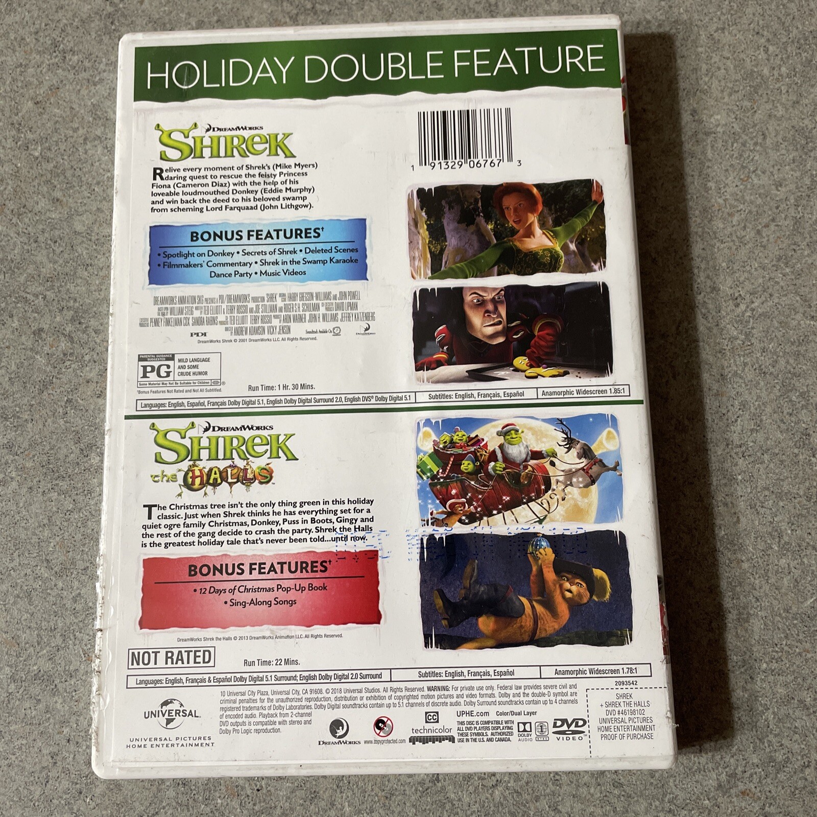 Shrek Shrek the Halls - Holiday Double Feature DVD | eBay