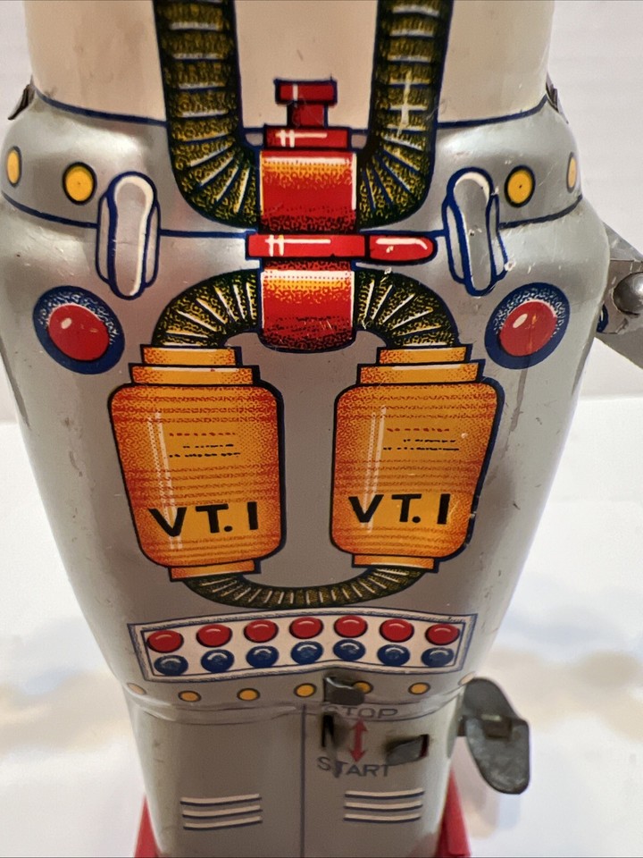 Alps Mechanical Television Spaceman Tin Robot Wind Up NASA Astronaut ...